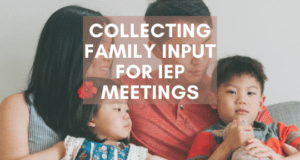 Collecting Family Input Before an IEP Meeting - Accessible Education
