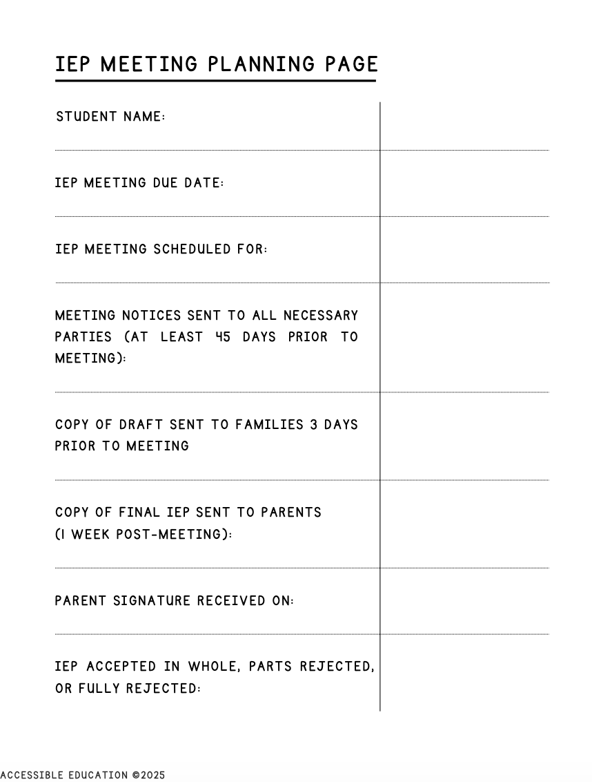 How To Plan an IEP Meeting - Accessible Education
